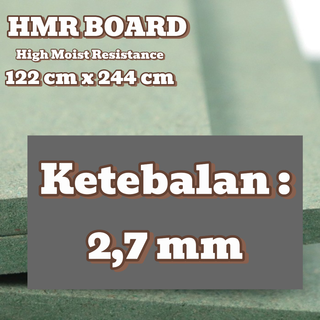 Jual HMR BOARD 2,7MM UK. 122 CM X 244 CM // KAYU OLAHAN // HIGH MOIST ...