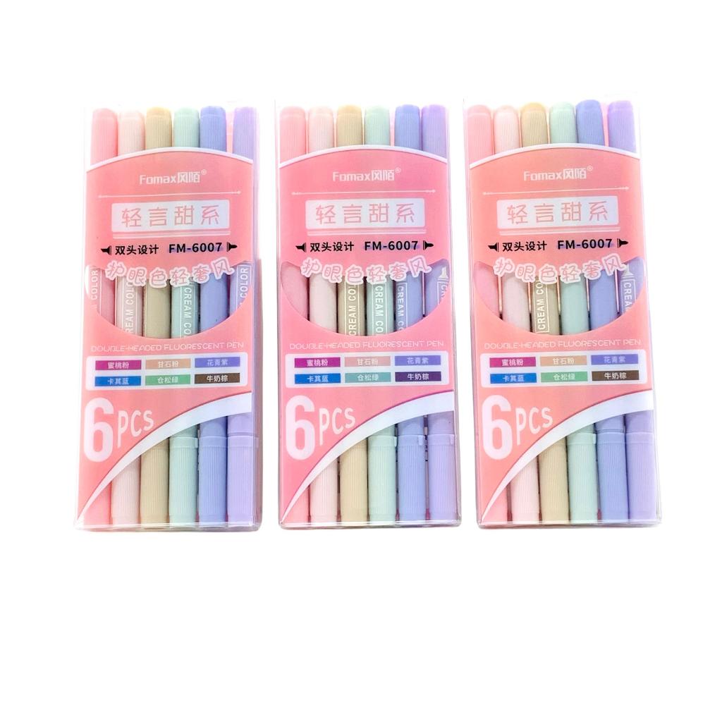 Jual (6 PCS) STABILO EARTH TONE FOMAX FM-6007 / HIGHLIGHTER PEN ...