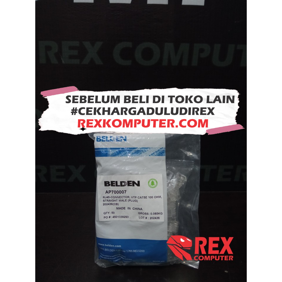 Jual RJ45 BELDEN CAT 5 1PACK (50PCS) | Shopee Indonesia