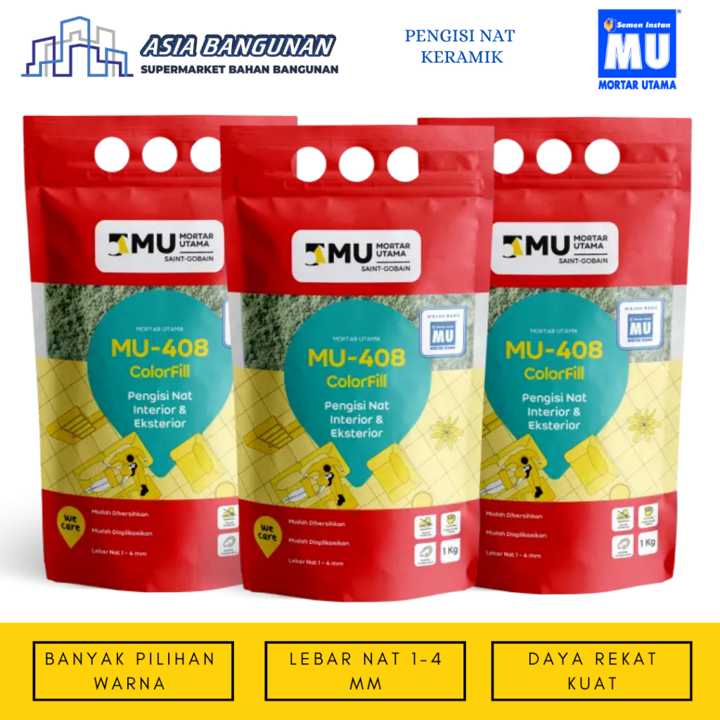 Jual ASIA BANGUNAN - MORTAR UTAMA MU-408 COLORFILL PENGISI NAT KERAMIK ...