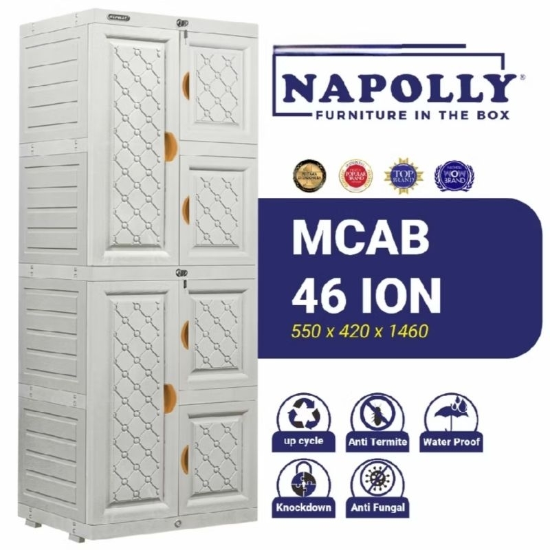 Jual Lemari mini NAPOLLY cabinet 4 susun MCAB 46 ION dan BERLY NAPOLLY ...