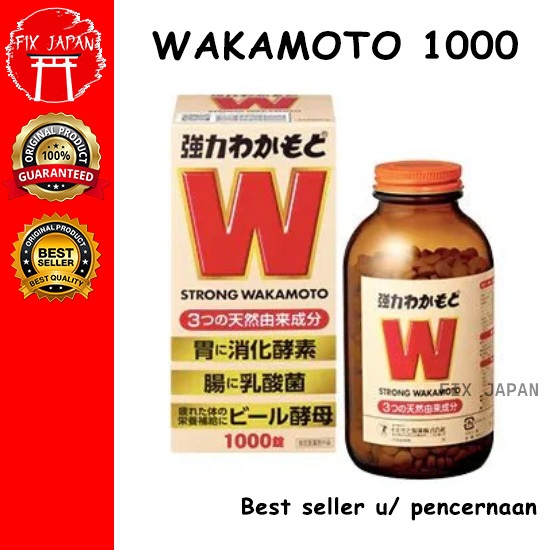 Jual Strong Wakamoto 1000 Tablet Original Probiotic Made in Japan ...