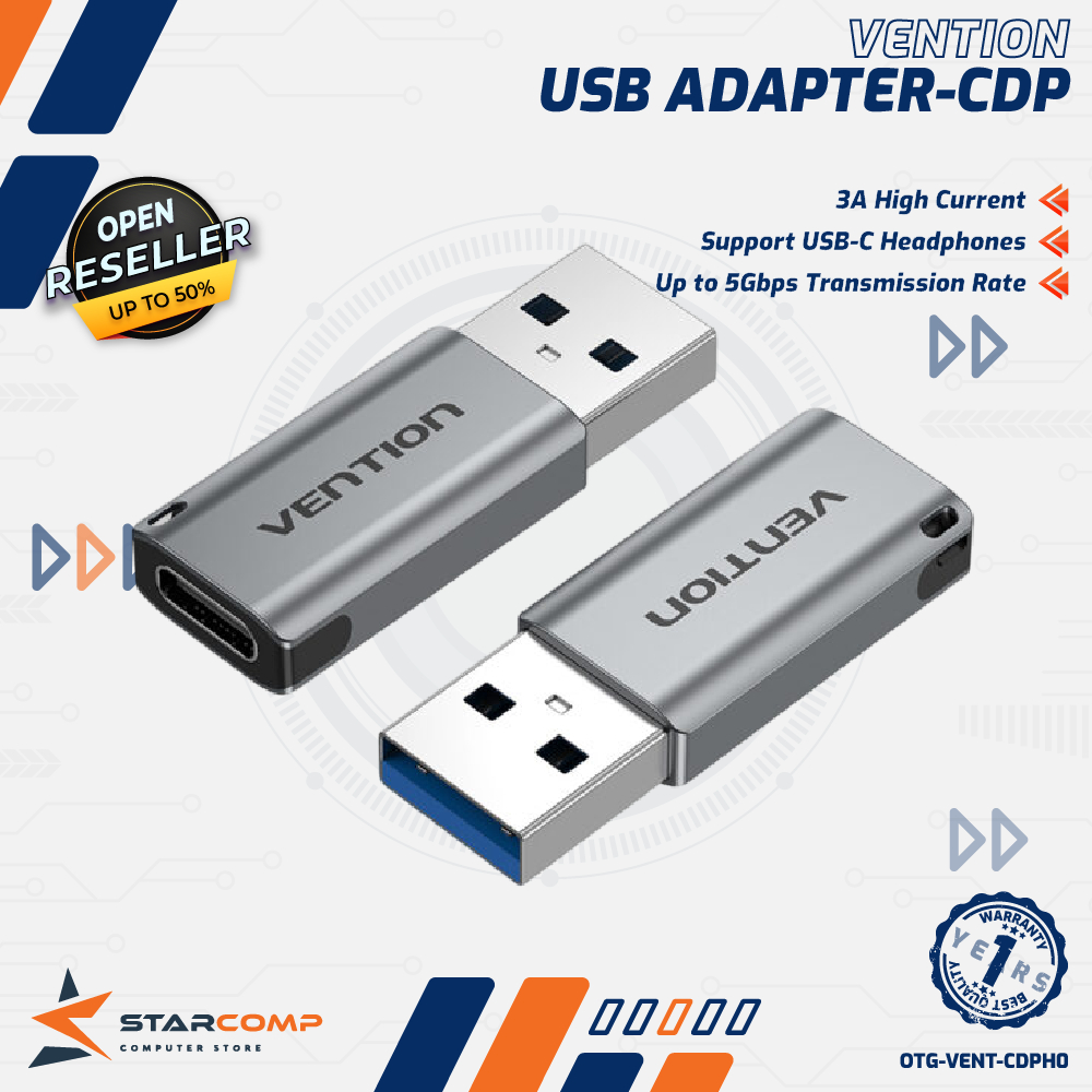 Jual Vention CDP Adapter USB 3.0 USB to Type C Female | Shopee Indonesia