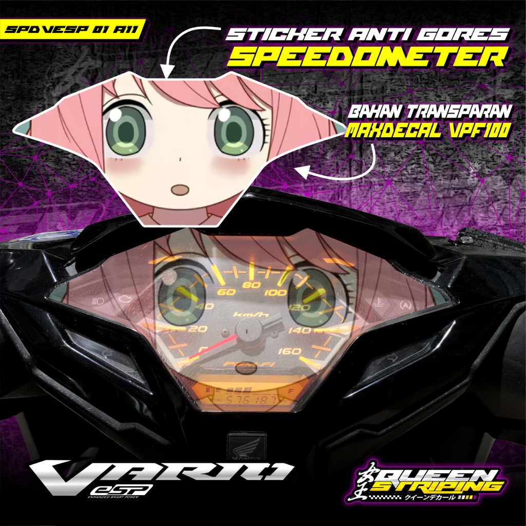 Jual Stiker Transparan Aksesoris Speedometer Vario ESP Karakter Anime ...