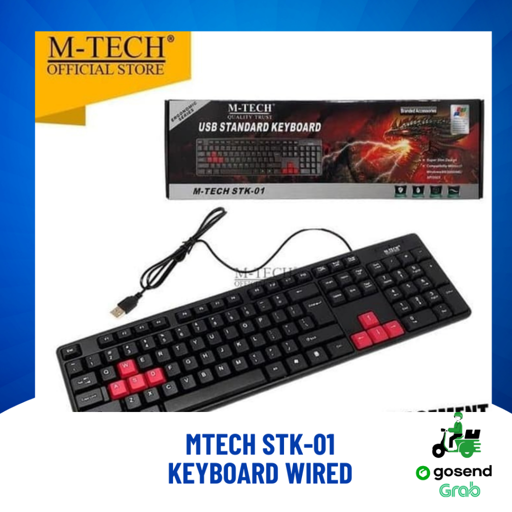 Jual M-TECH STK-01 KEYBOARD WIRED USB STANDARD MTECH STK01 | Shopee ...