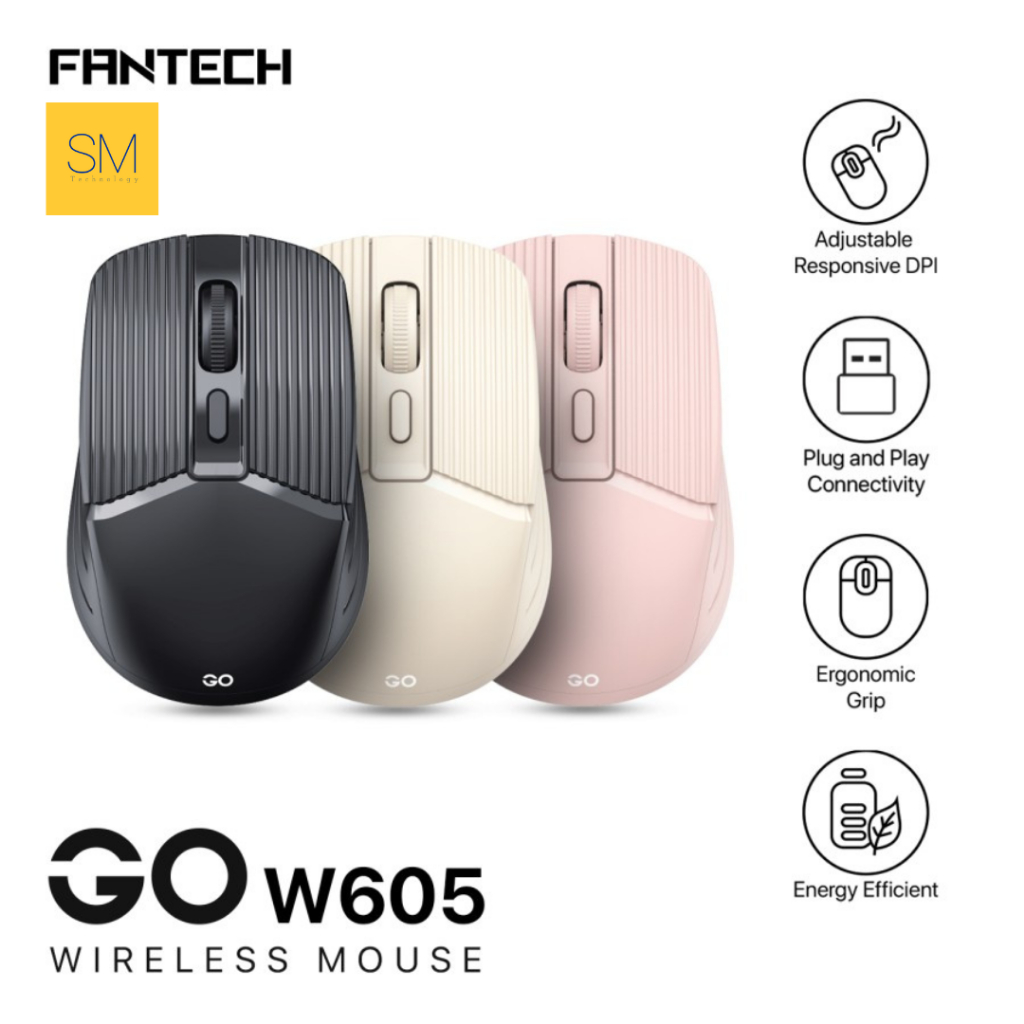 Jual Mouse Wireless Office FANTECH GO W605 2.4Ghz 1600DPI | Shopee Indonesia