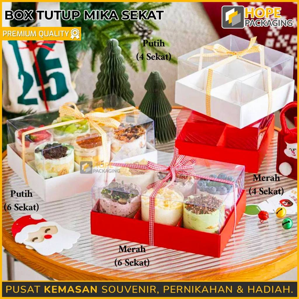 Jual Box Kue Mika Sekat/ Kotak Kue Hadiah Ulang Tahun/ Kotak Dessert ...