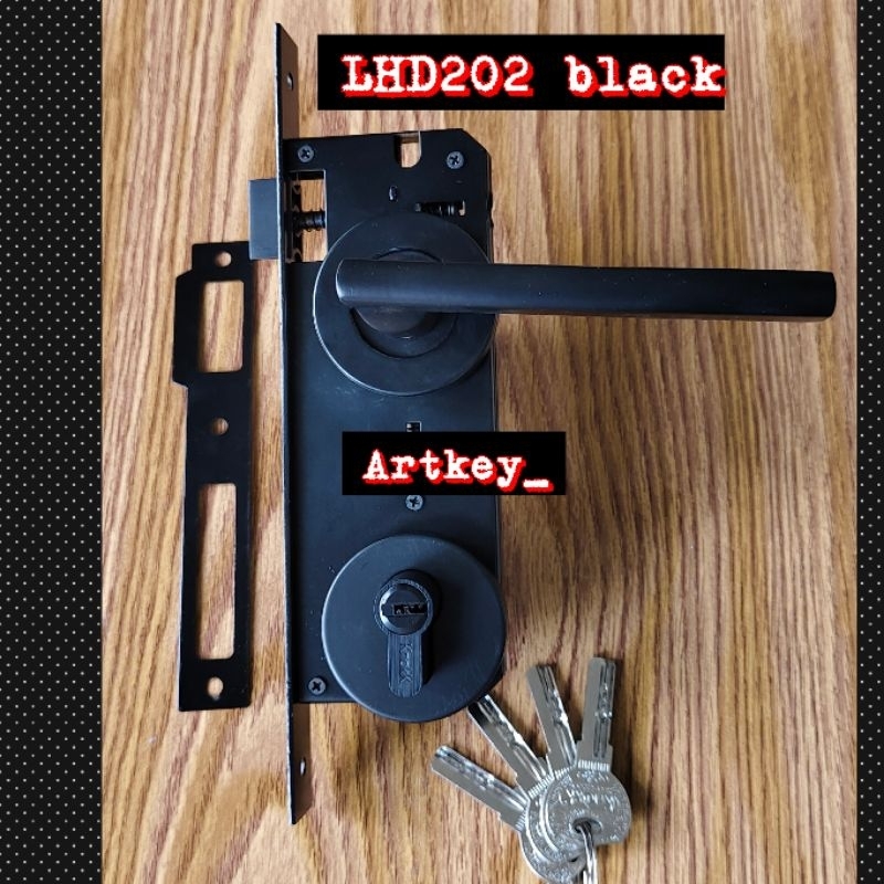 Jual KUNCI PINTU KAYU/BESI/DOOR LOCK PREMIUM BLACK SERIES QUALITY KEY ...