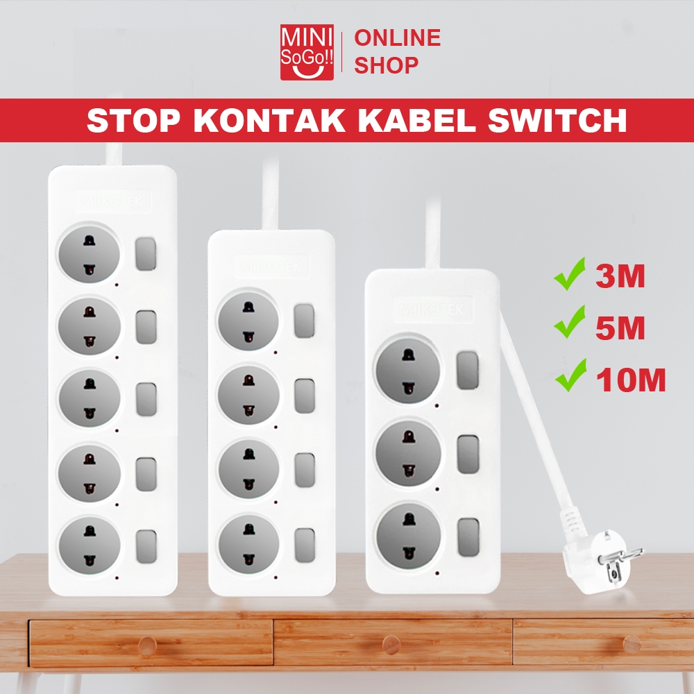 Jual Stop Kontak Kabel Switch On Off Masing-Masing / Colokan Listrik ...