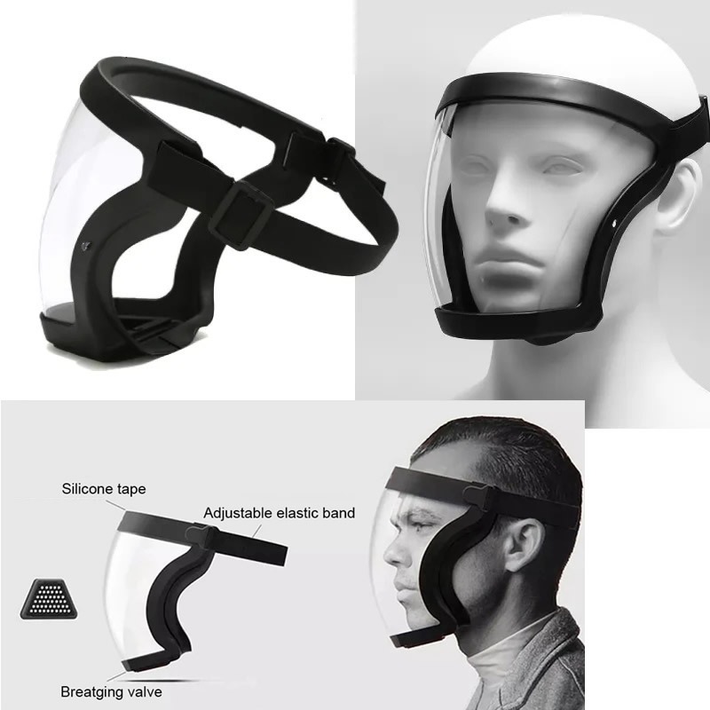 Jual KIND Masker Pelindung Muka Full Face Shield Transparent bening ...