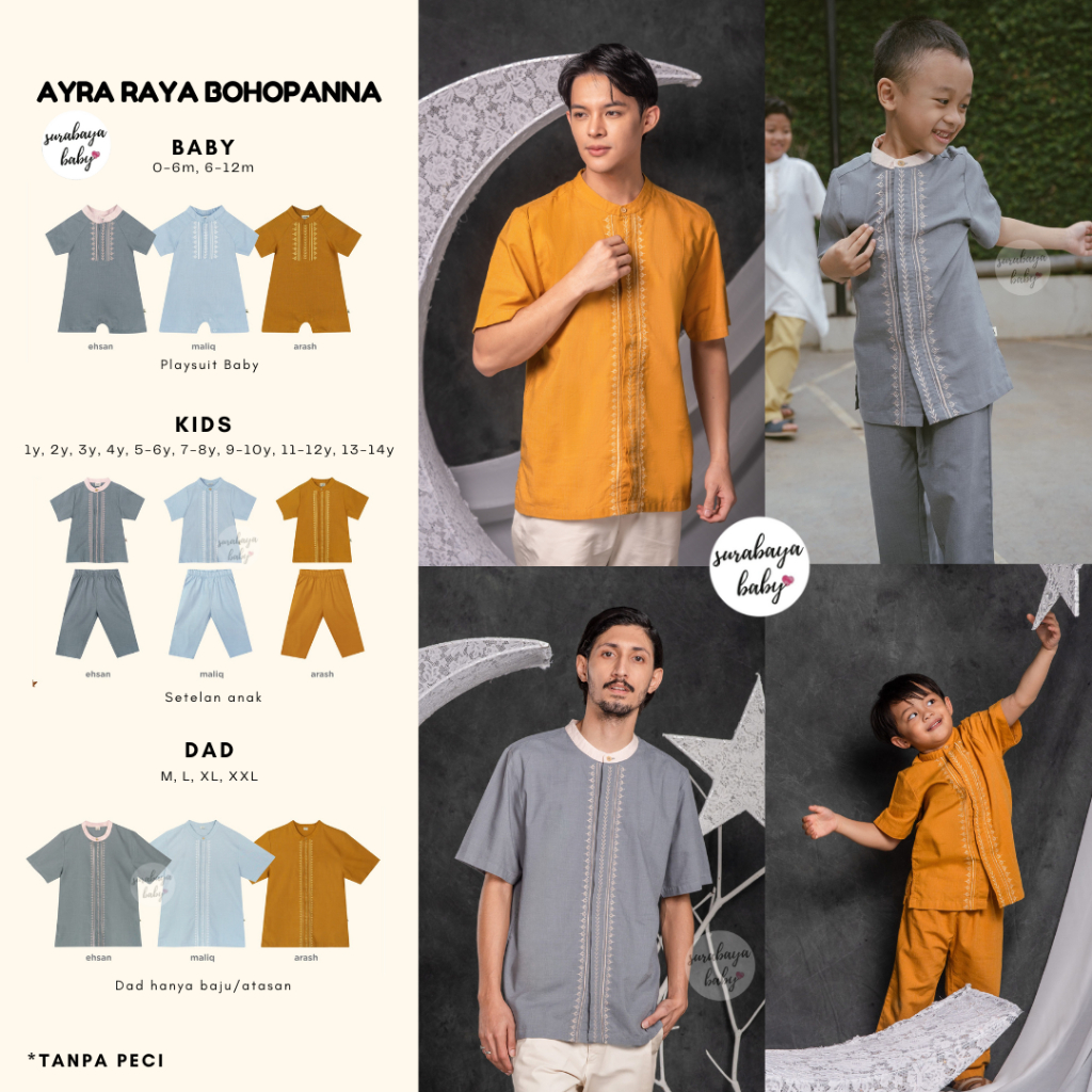 Jual BASHIRA PLAYSUIT/ BASHIRA SET/ BASHIRA DAD BAJU KOKO BOHOPANNA ...