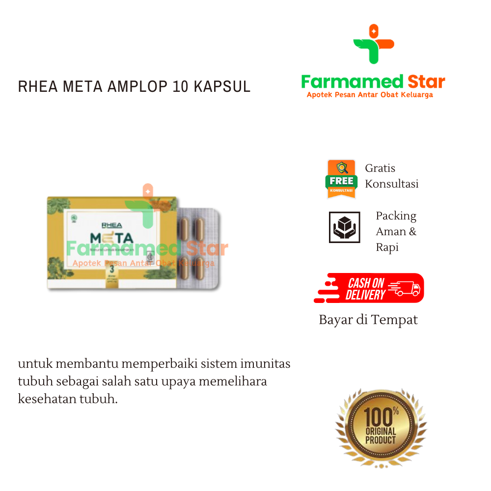 Jual RHEA META AMPLOP 10 KAPSUL | Shopee Indonesia