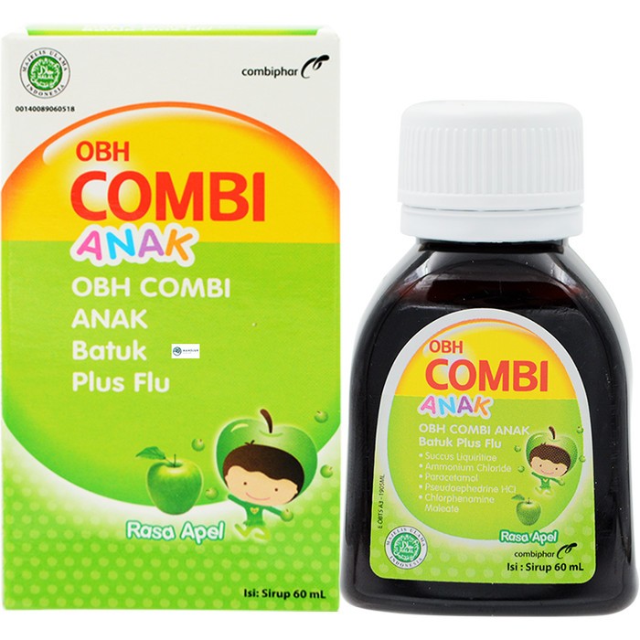 Jual OBH COMBI BATUK PLUS FLU ANAK APEL, JERUK,MADU,STRAWBERRY 60 ML ...