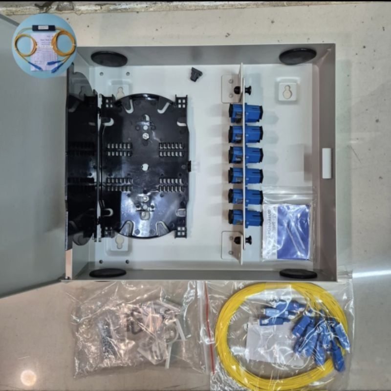 Jual OTB WALLMOUNT 12 CORE SC LENGKAP ADAPTER SC DAN PIGTAIL SC ...