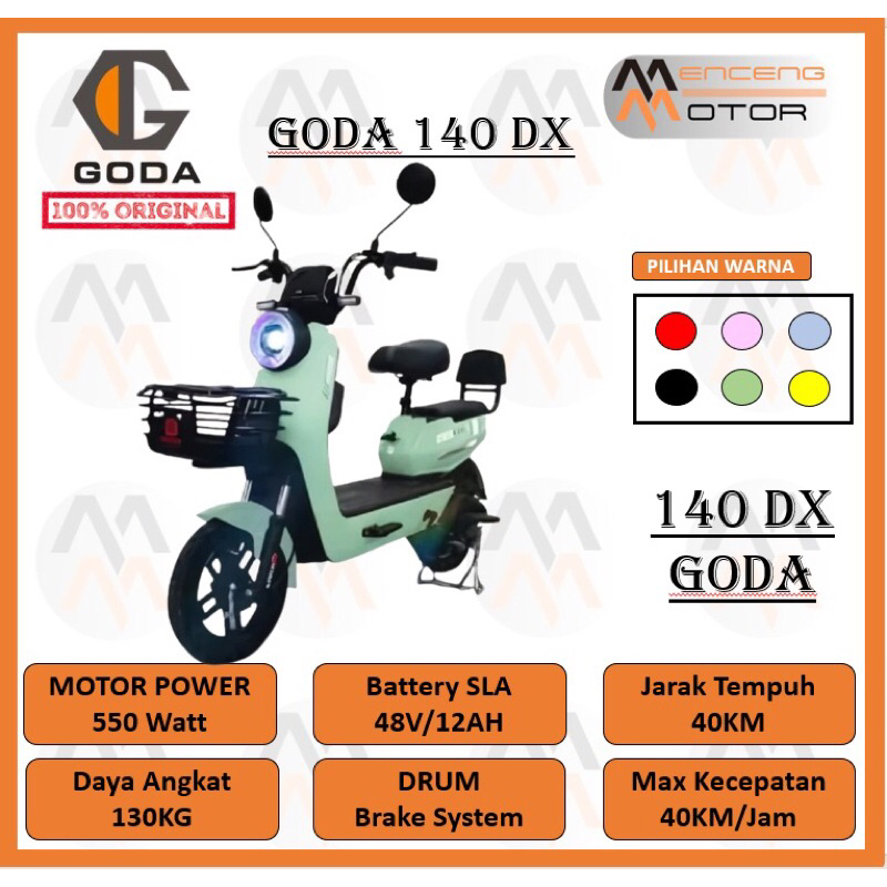Jual SEPEDA LISTRIK GODA 140DX GARANSI RESMI | Shopee Indonesia