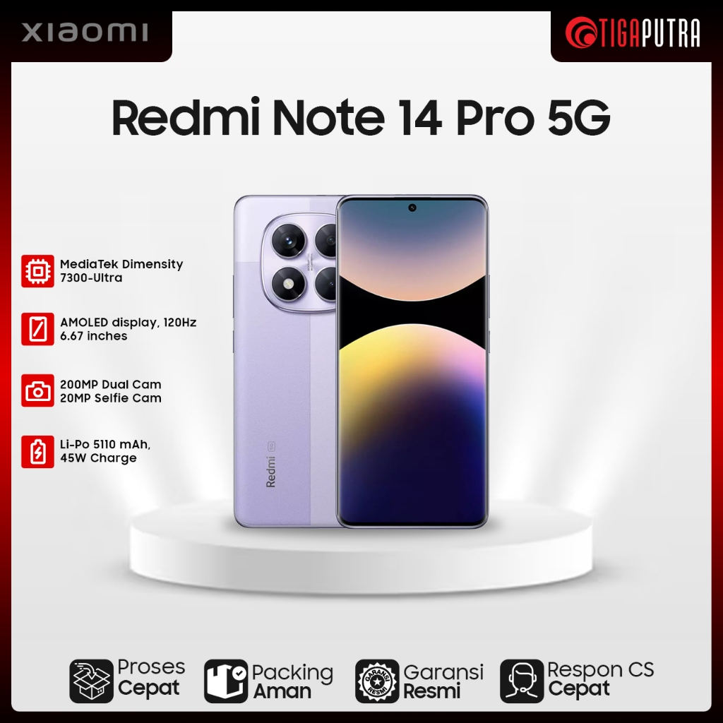Jual Xiaomi Redmi Note 14 Pro 5G (Ram 8/12GB, Rom 256/512GB, MediaTek ...