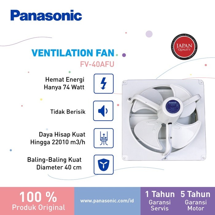 Jual Panasonic FV-40AFU-W - Kipas Ventilasi / Ventilating Fan / exhaust ...