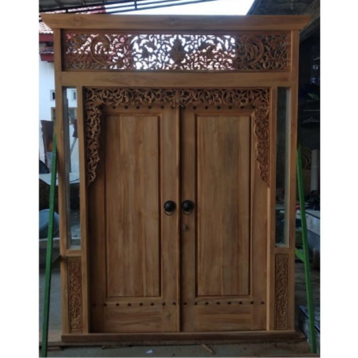 Jual Pintu Gebyok Polos Minimalis Kayu Jati Ukir Jepara | Shopee Indonesia
