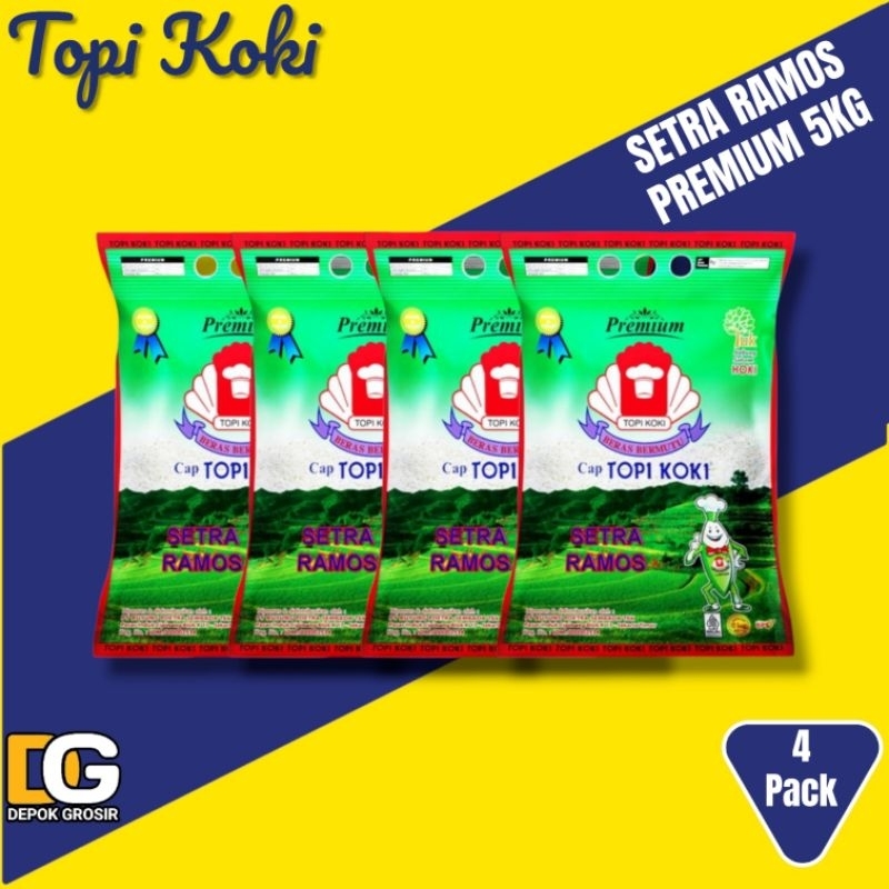 Jual Topi Koki Beras Setra Ramos Premium 5 Kg Paket 4 Pack | Shopee ...