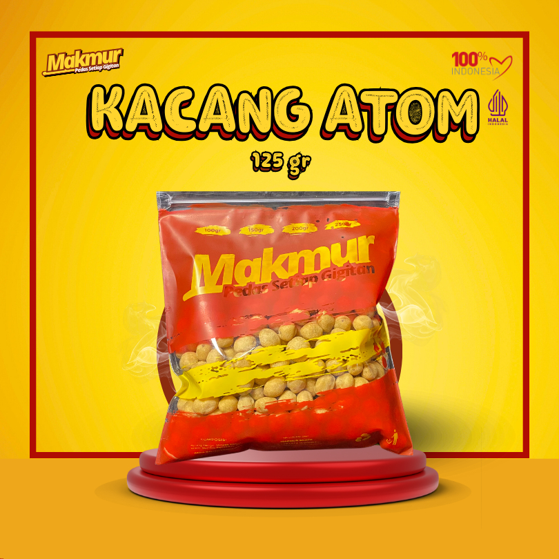 Jual Makmur Kacang Atom Varian Level Pedas - Makanan Ringan Viral ...