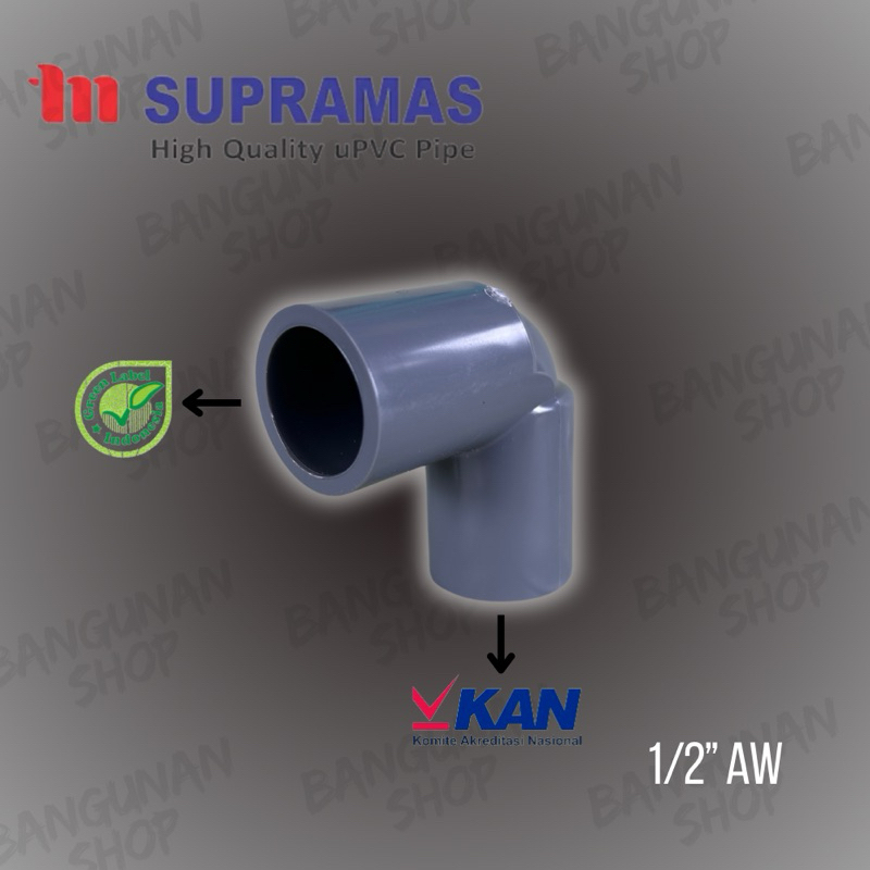 Jual Elbow 90 AW 1/2 (Supramas) / Knie / Knee | Shopee Indonesia