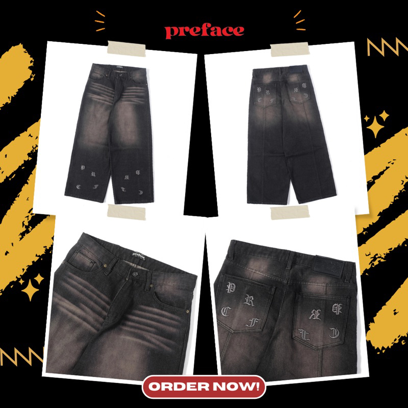 Jual PREFACE Rusty Bronze Baggy Pants Black | Shopee Indonesia
