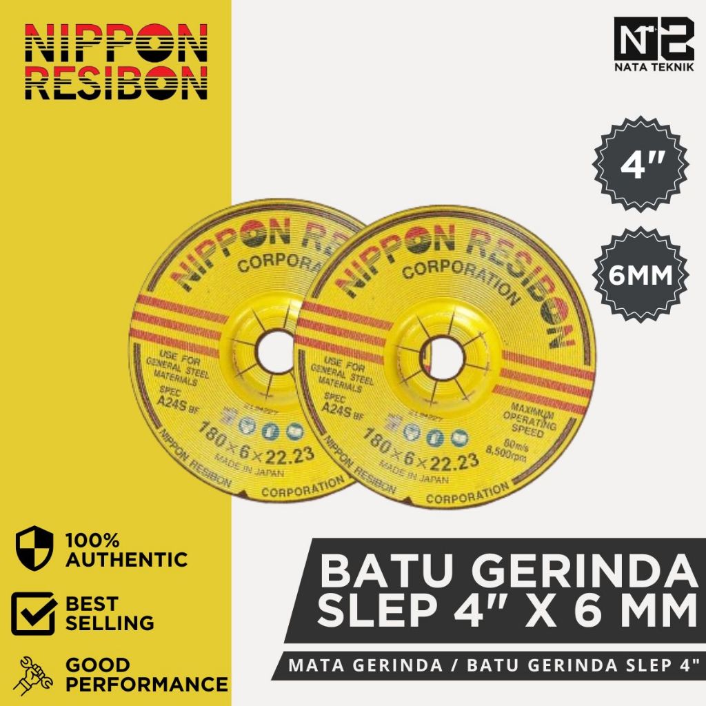 Jual NIPPON RESIBON 4" x 6 Batu Slep - Mata Gerinda Gurinda Poles 4" x ...