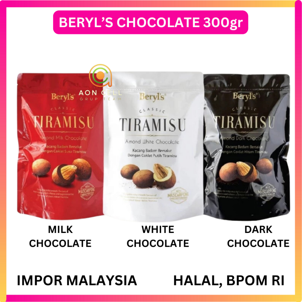 Jual BERYL’S BERYLS CLASSIC CHOCOLATE coklat TIRAMISU ALMOND 300gr ...