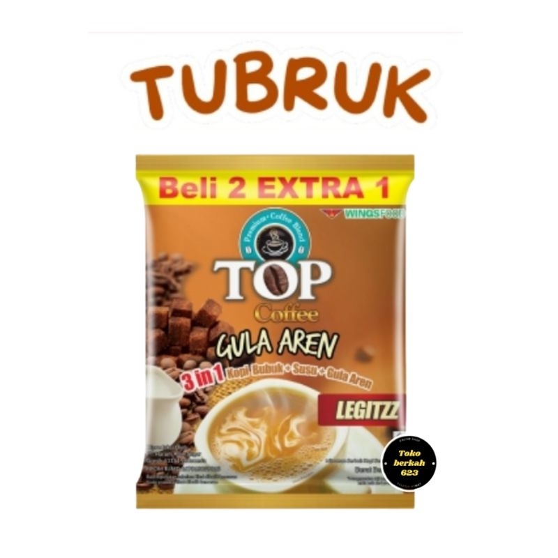 Jual Top Coffee Gula Aren Tubruk ( 1 Renceng Isi 15 Sachet ) | Shopee ...