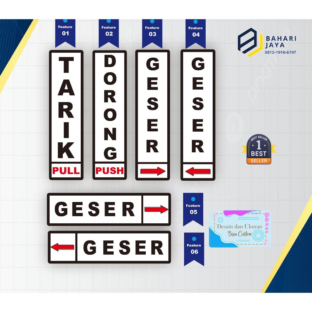 Jual STIKER TARIK DORONG PINTU | Shopee Indonesia