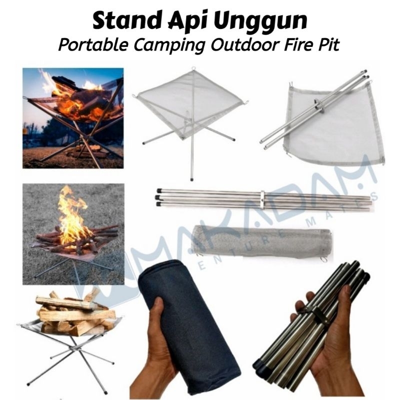 Jual Stand Tiang Tempat Alas Api Unggun Camping Hiking Mancing Outdoor ...