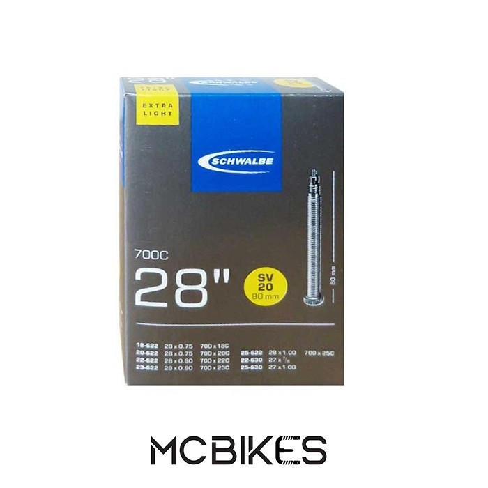 Jual Ban Dalam SCHWALBE SV 20 Extra Light 700x20 sd 25 (Presta) | Shopee Indonesia