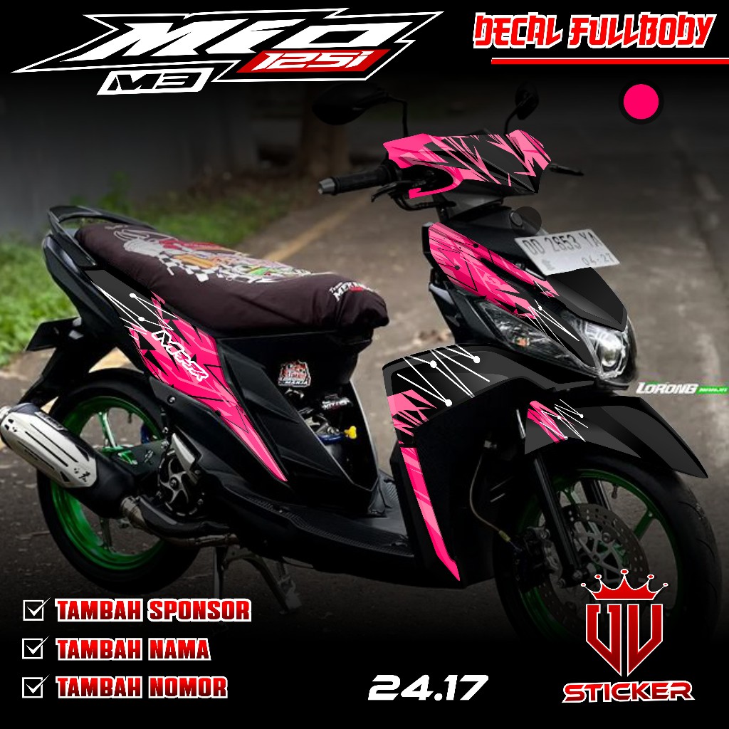 Jual Sticker Decal Full Body Yamaha MIO Z Mio M3 125 Sticker Mio Z Mio ...