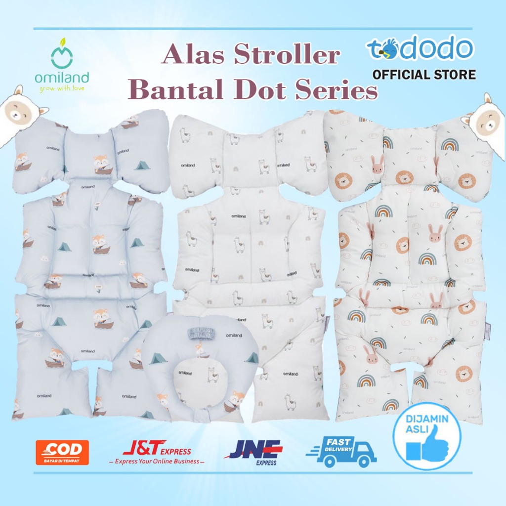 Jual Omiland Alas Stroller dan Bantal Dot Series Bahan Lembut | Shopee ...