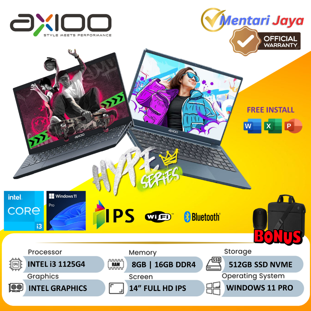 Jual AXIOO Hype 3 G11 Intel i3 1125G4 RAM 8GB 512GB SSD 14 FHD Windows 11 Pro | Shopee Indonesia