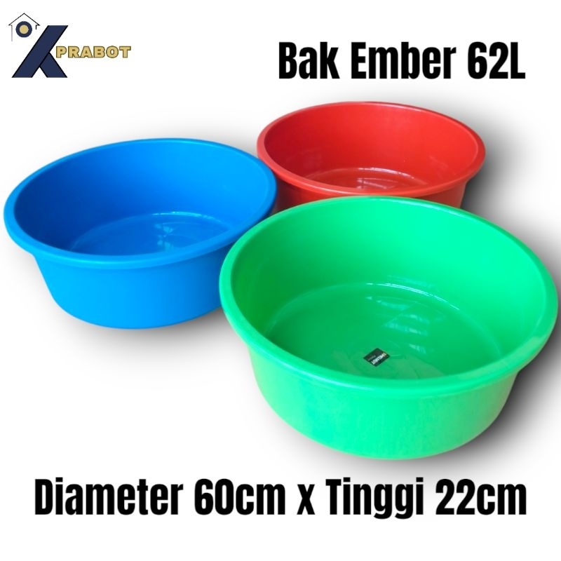 Jual Bak Ember bulat JUMBO 62 Liter - Kprabot / bak USA 27 / bak ikan ...