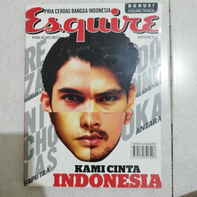 Jual Majalah Esquire Indonesia, Nicholas Saputra, Reza Rahadian, Donny ...