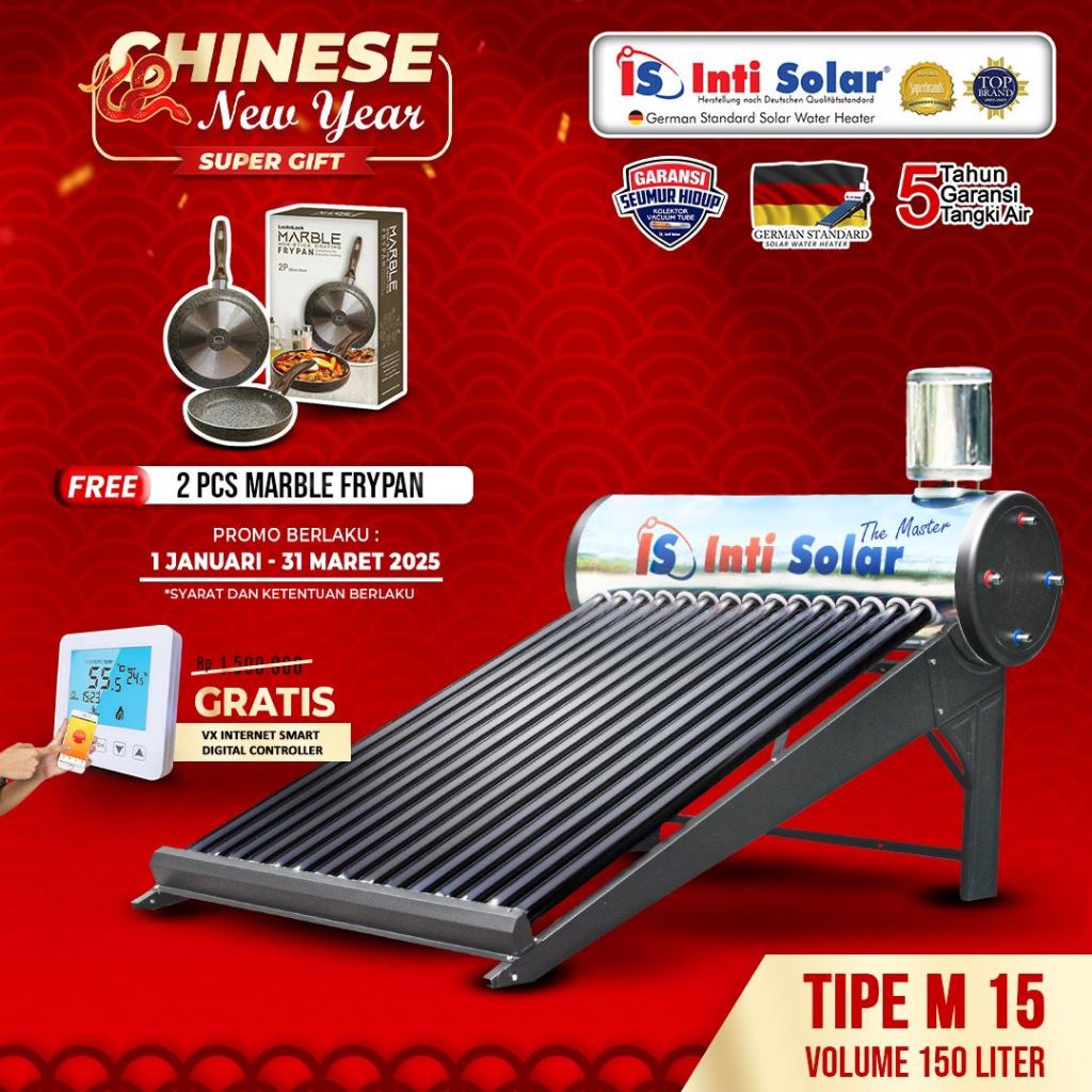 Jual INTI SOLAR the master 150 liter solar water heater intisolar ...