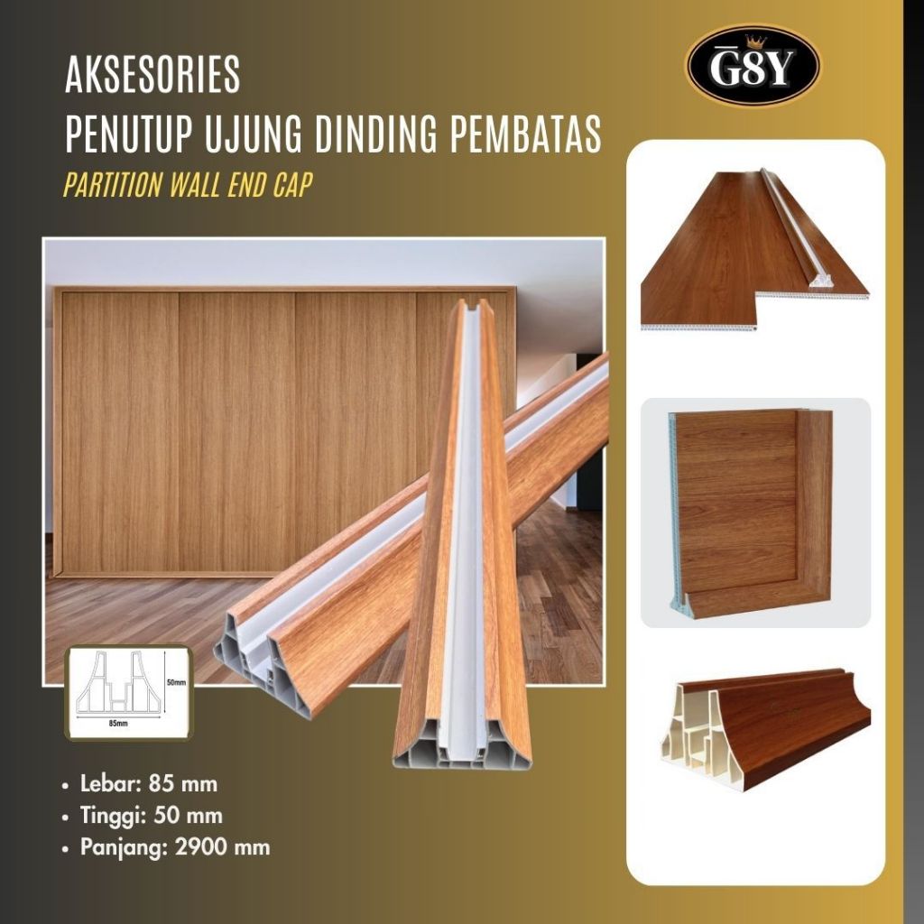Jual AKSESORIS PENUTUP UJUNG DINDING PEMBATAS / SIKU SUDUT PVC SEKAT ...