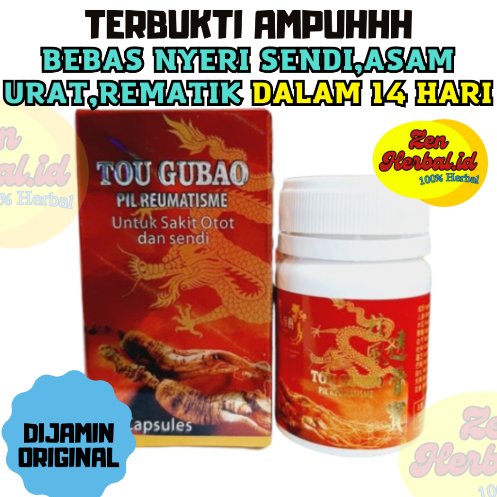 Jual Tou Gubao Tou Gu Bao Tougubao 100% Original Pil Obat Rematik Asam ...