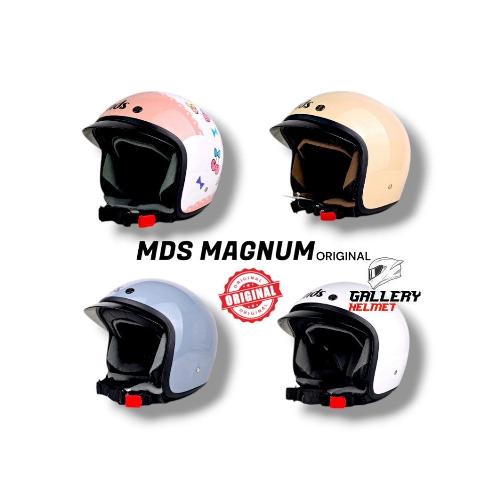 Jual HELM MDS MAGNUM ORIGINAL | BOGO RETRO | VISOR LIGHT SMOKE | Shopee ...