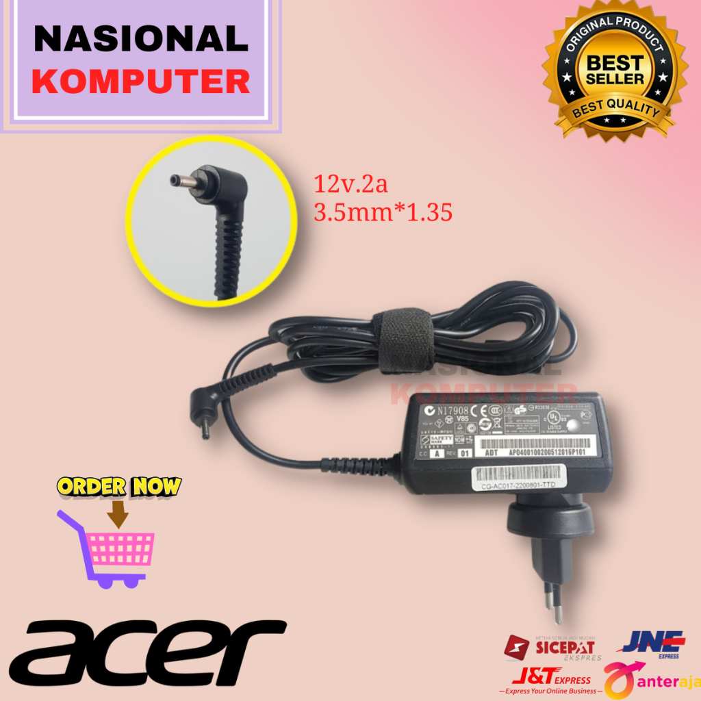 Jual Adaptor Charger Acer One L1410 12V 2A 3.5×1.35mm | Shopee Indonesia