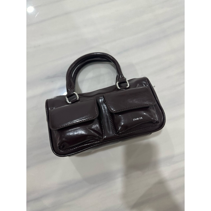 Jual stand oil bag maroon color | Shopee Indonesia