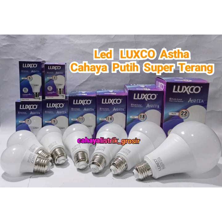 Jual Lampu LED LUXCO 3w, 5w, 7w, 9w, 11w, 14w, 18w, 22w Cahaya Putih Super Terang Luxco Led a ...