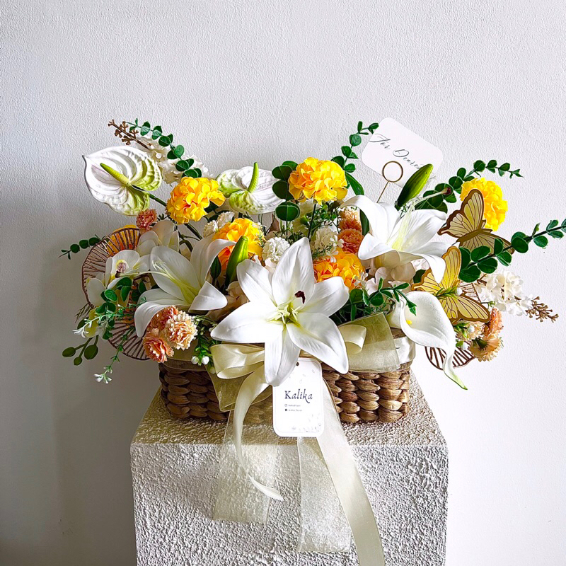 Jual Bunga Keranjang Premium - Fiorella Reguler ♡ Korean Style Basket ...