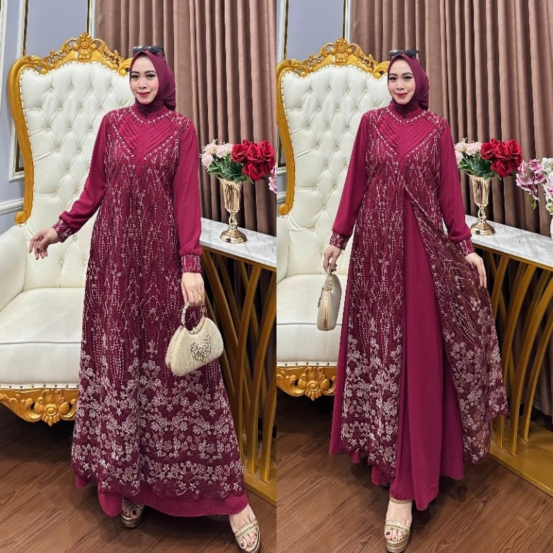 Jual REALPICT COD DRESS CASUAL KODE 012 BAHAN CERUTY BABYDOLL MIX TILLE ...