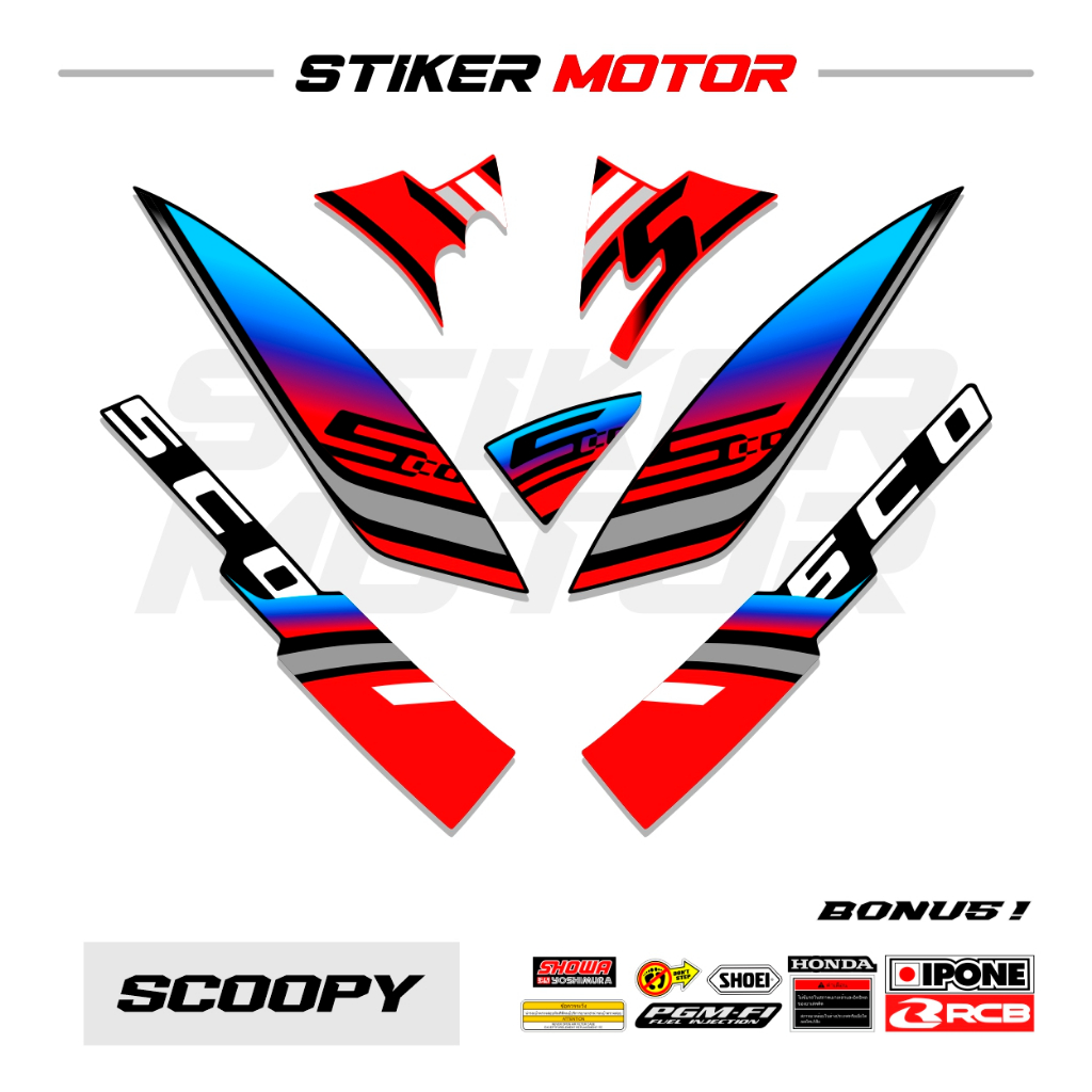 Jual SC17 Striping Stiker Sticker Setriping Honda Scoopy Terbaru ...
