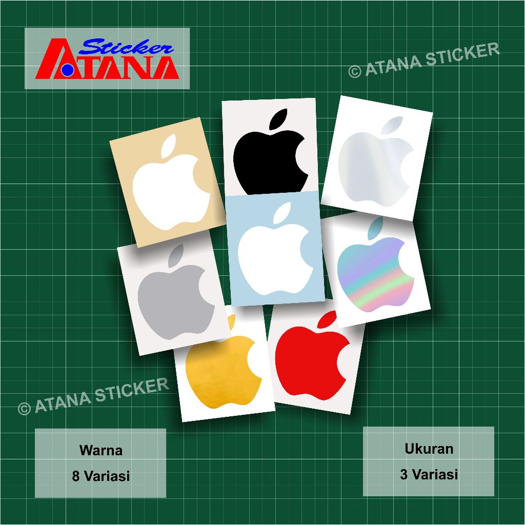 Jual Stiker Apple Apel Cutting Sticker iPhone iPad iMac Mac Macbook ...