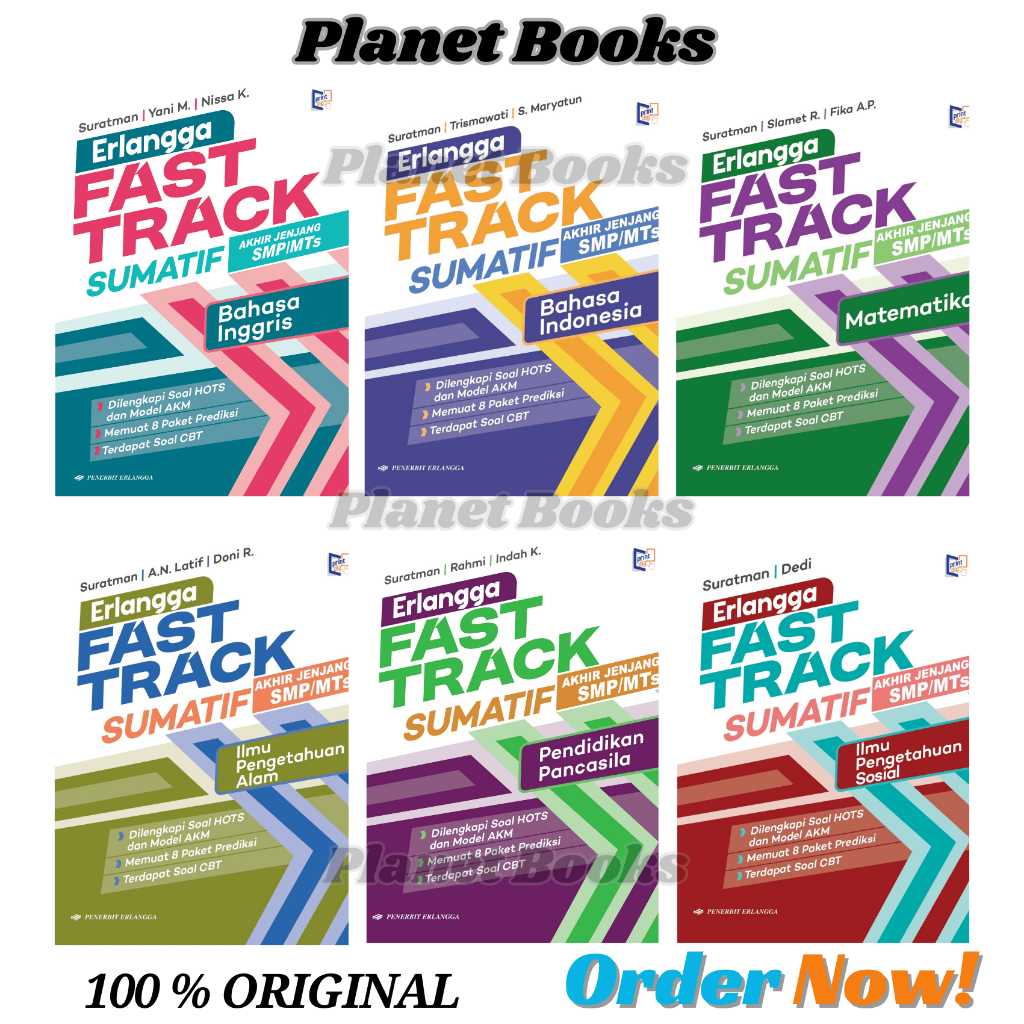 Jual ERLANGGA FAST TRACK SUMATIF SMP/MTS (BHS INDO, BHS INGGRIS, MTK ...
