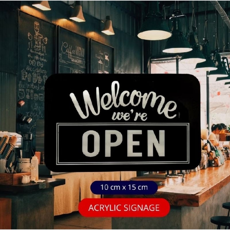 Jual SIGN BUKA TUTUP/SIGNAGE AKRILIK OPEN CLOSE (DENGAN RANTAI ...